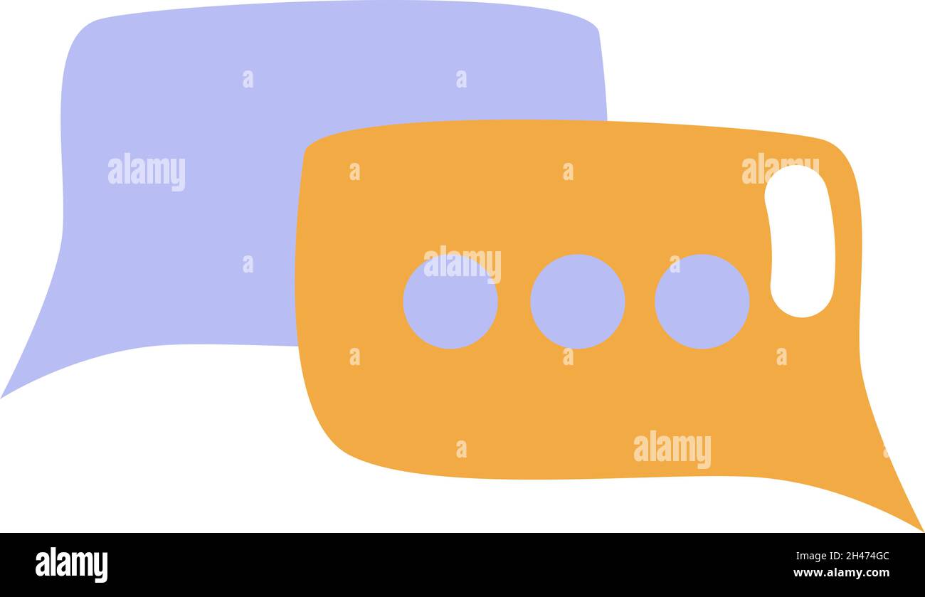 Work chat, illustration, vector, on a white background Stock Vector ...