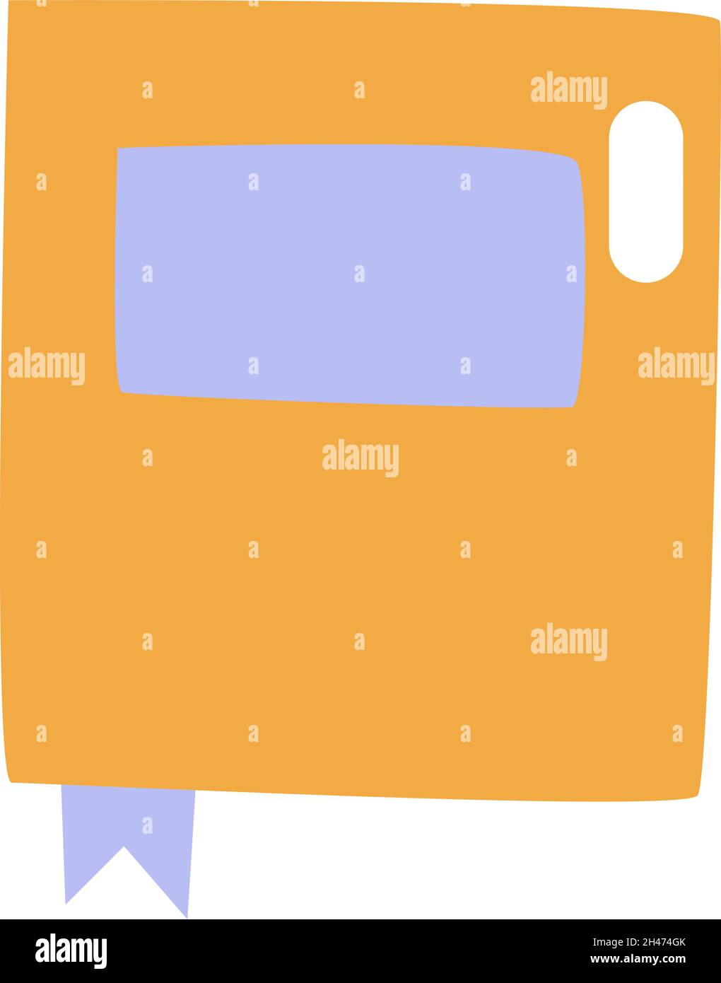 Yellow work book, illustration, vector, on a white background Stock ...