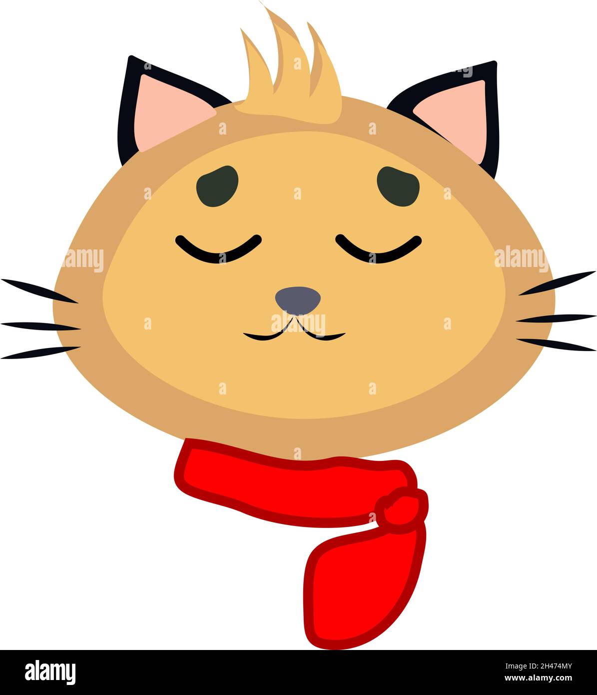 Sleeping kitten on back Stock Vector Images - Alamy