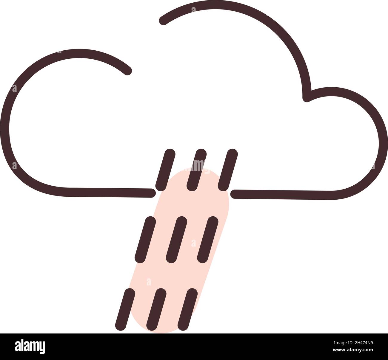 Weather shower, illustration, vector, on a white background Stock ...