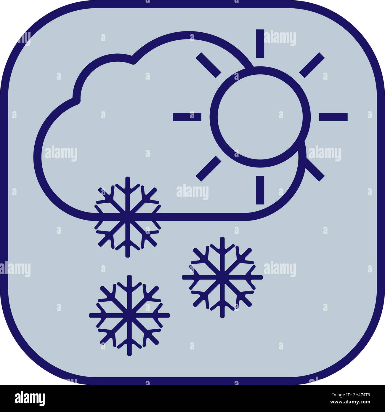 Snow falling, illustration, vector, on a white background Stock Vector ...