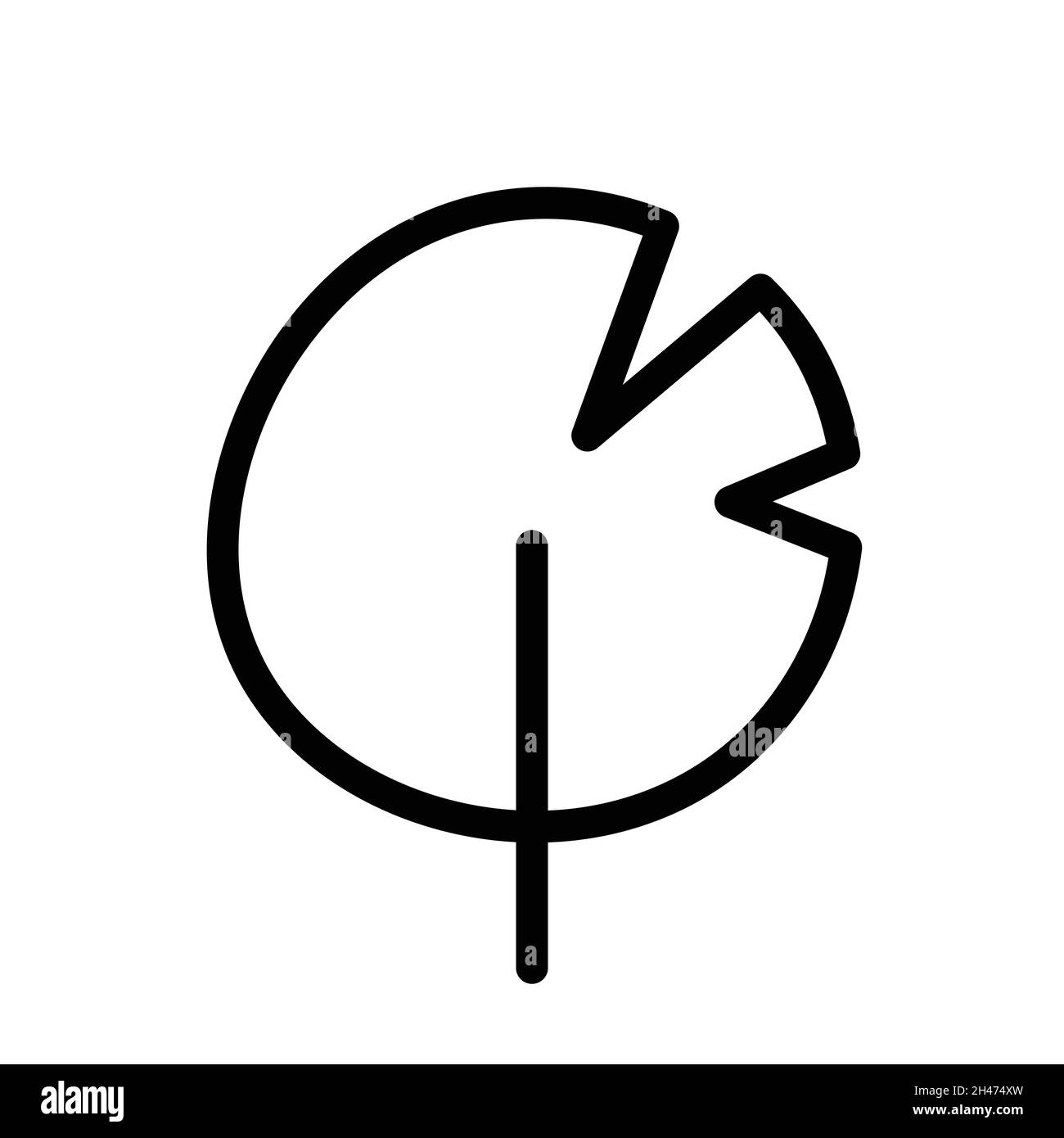 Black and white template tree icon. Vector symbol sign isolated on ...