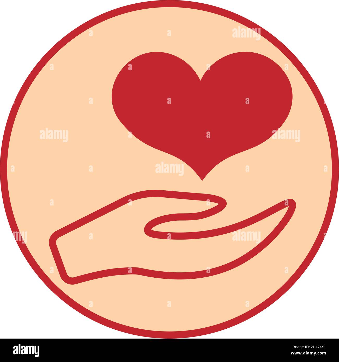 Hand drawn heart background Cut Out Stock Images & Pictures - Alamy