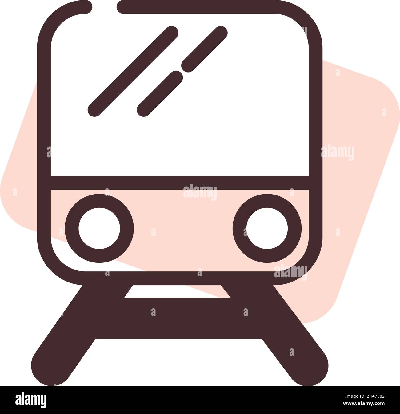 Pink train, illustration, vector, on a white background Stock Vector ...