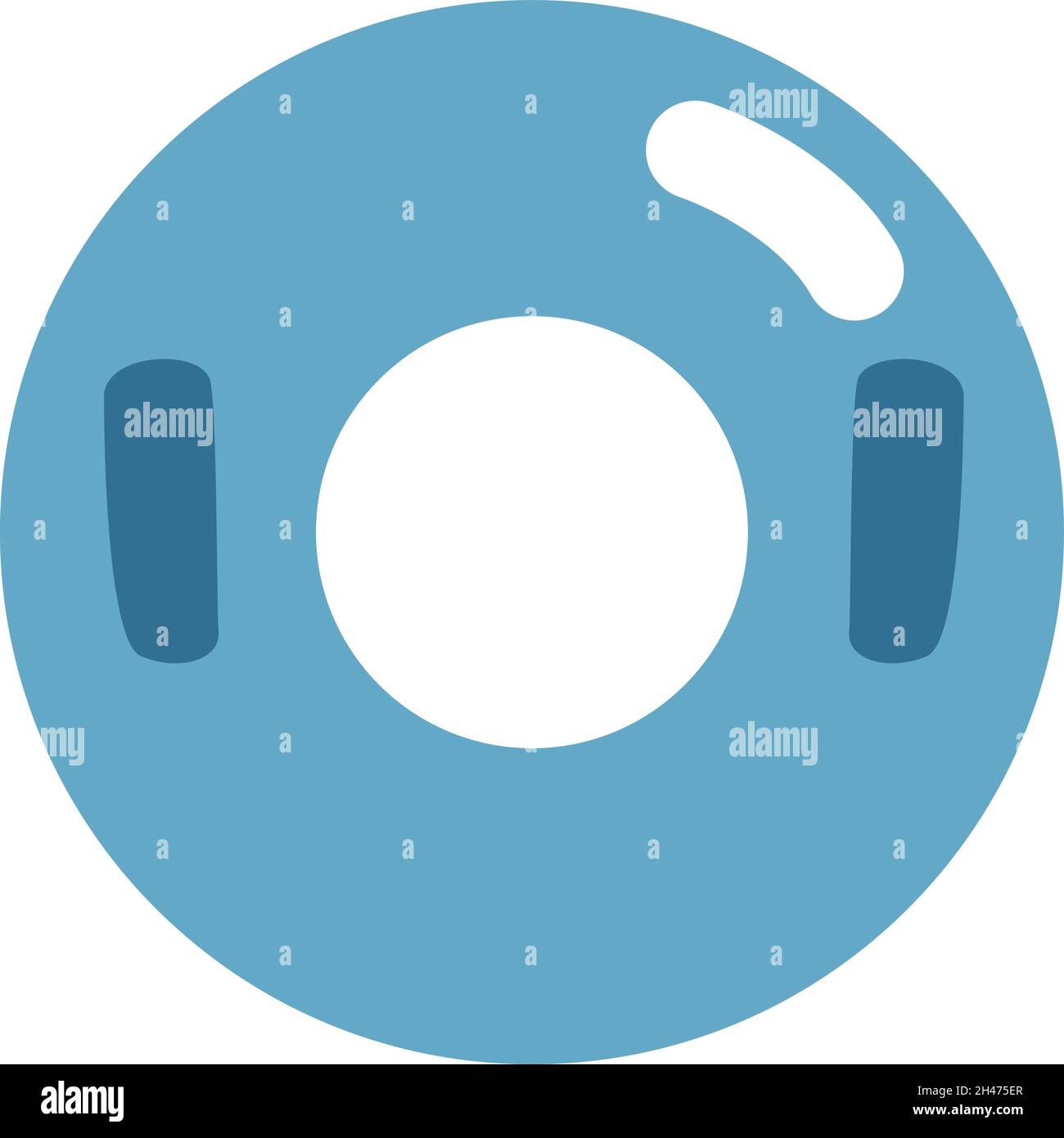 Blue lifebuoy, illustration, vector, on a white background Stock Vector ...