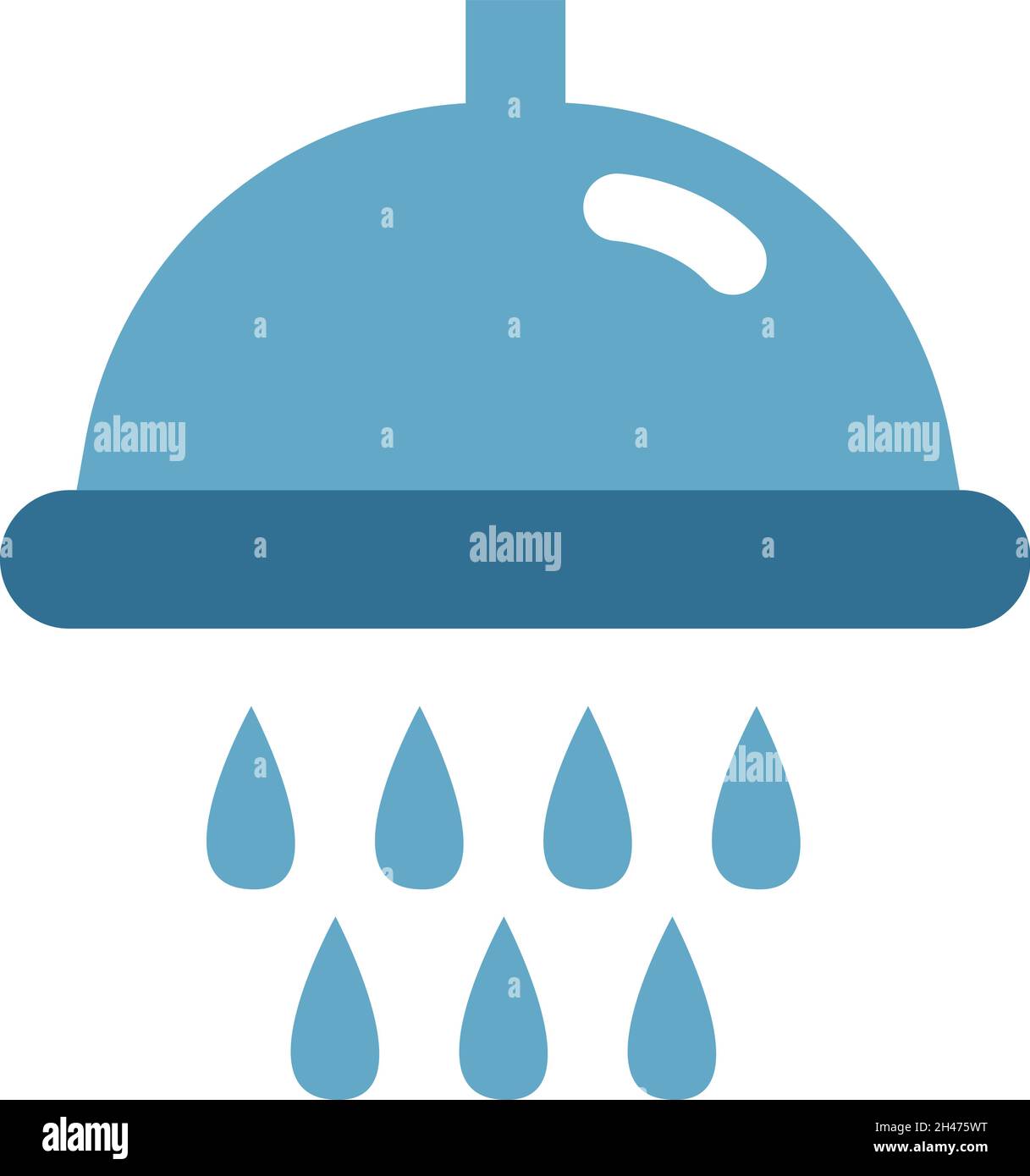 Swimming pool shower, illustration, vector, on a white background Stock ...