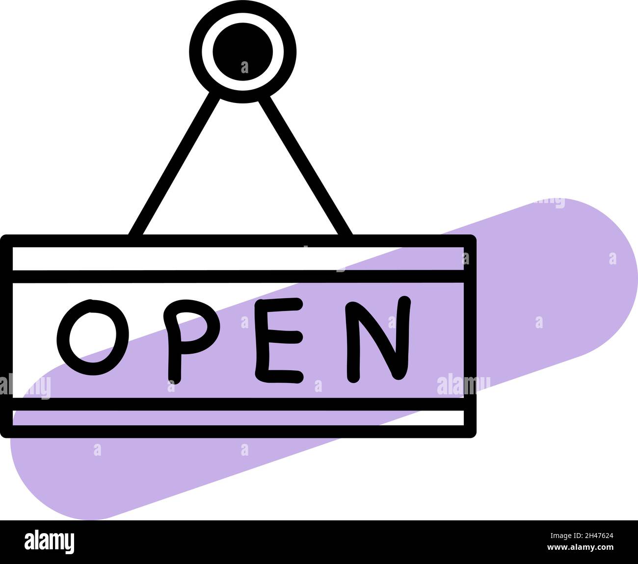 Beauty salon open sign, illustration, vector, on a white background ...