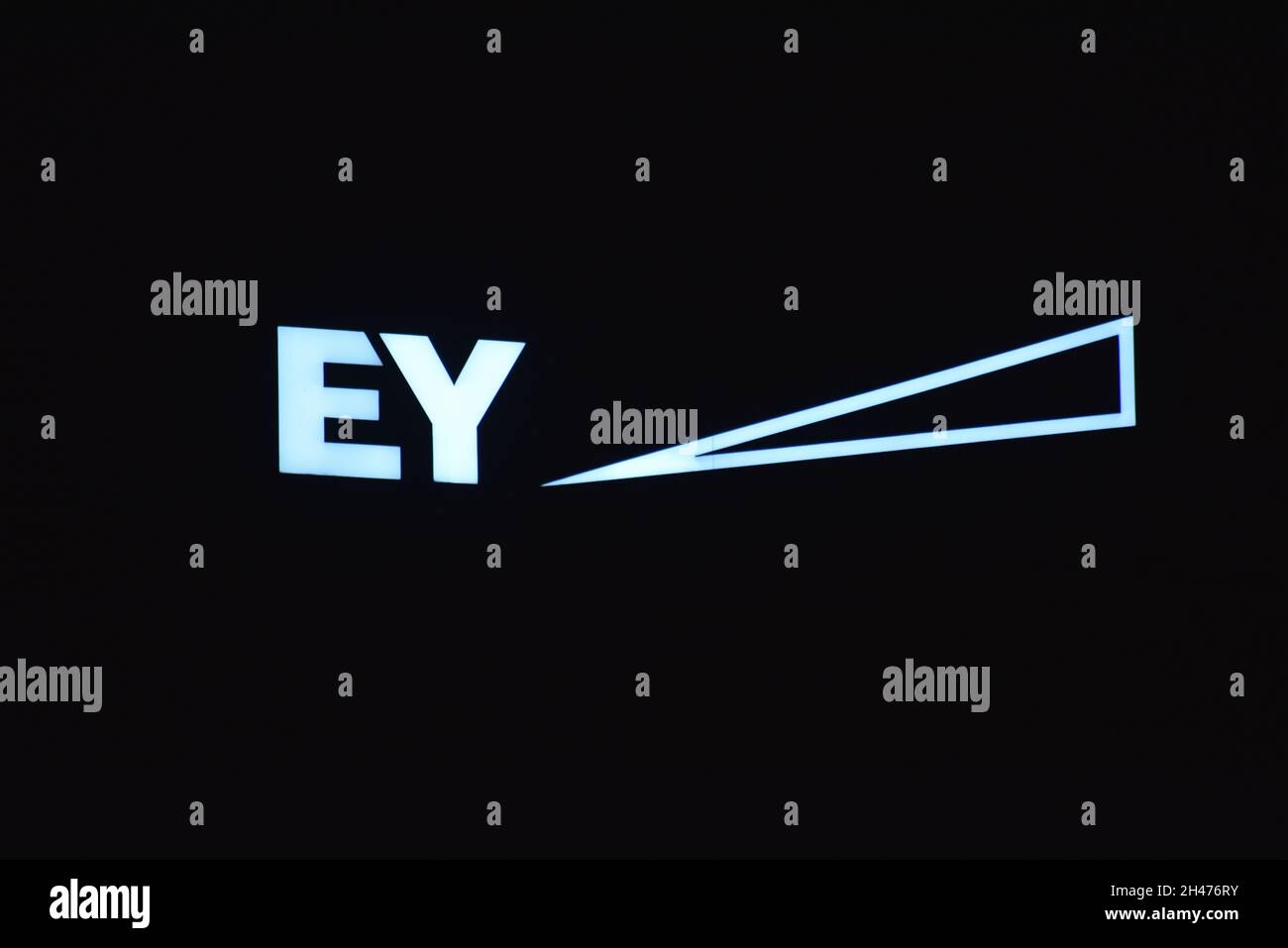 Cologne, Germany. 30th Oct, 2021. Luminous logo of EY, Ernst & Young ...