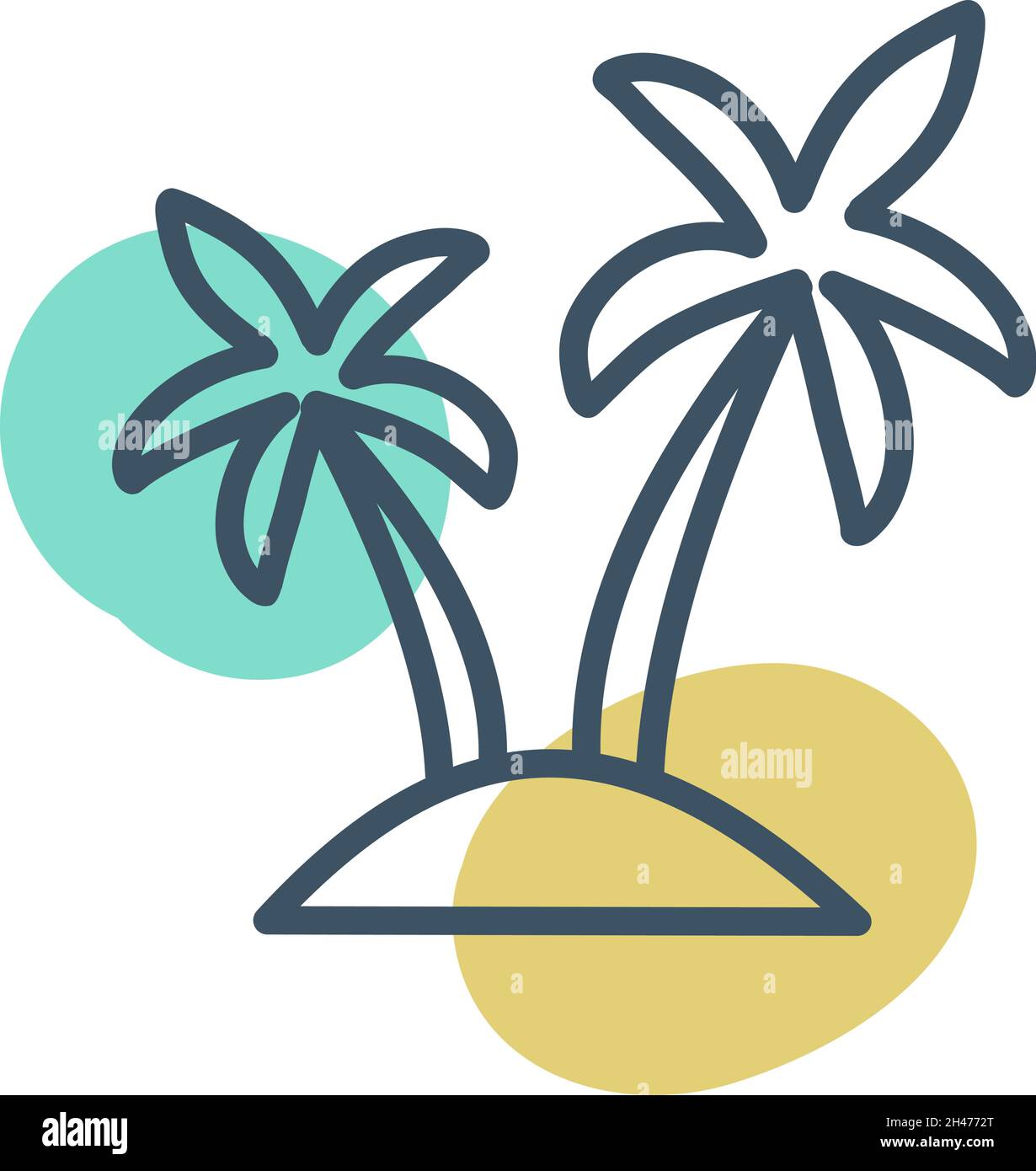 Palm trees ocean Cut Out Stock Images & Pictures - Alamy