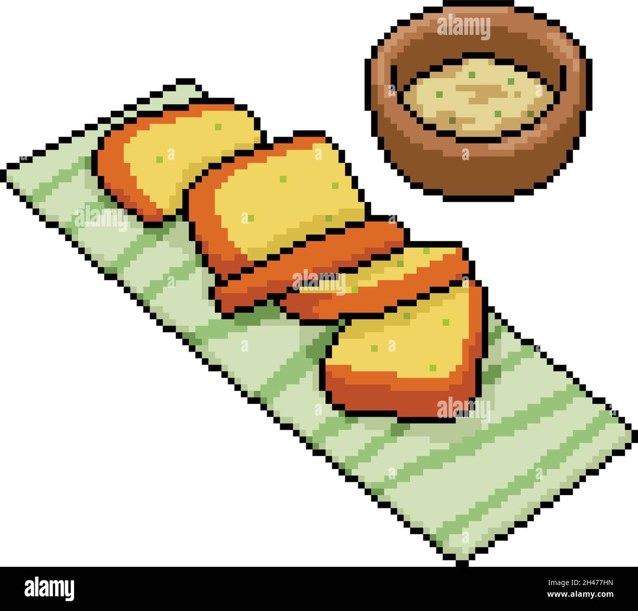 pixel art of toasted bread snack Stock Vector Image & Art - Alamy
