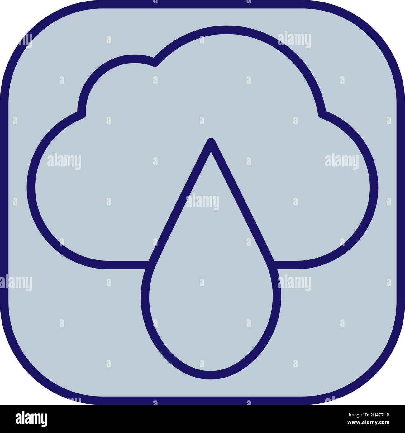 Dropping heavy rain, illustration, vector, on a white background Stock ...