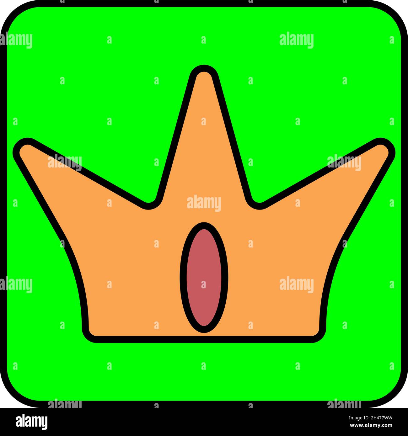 Golden birthday crown, illustration, vector, on a white background ...