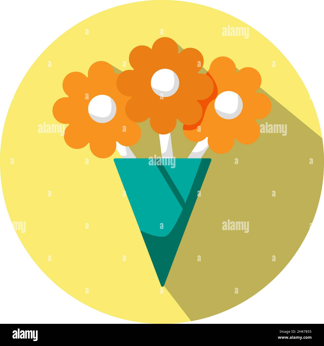 Birthday flowers, illustration, vector, on a white background Stock ...