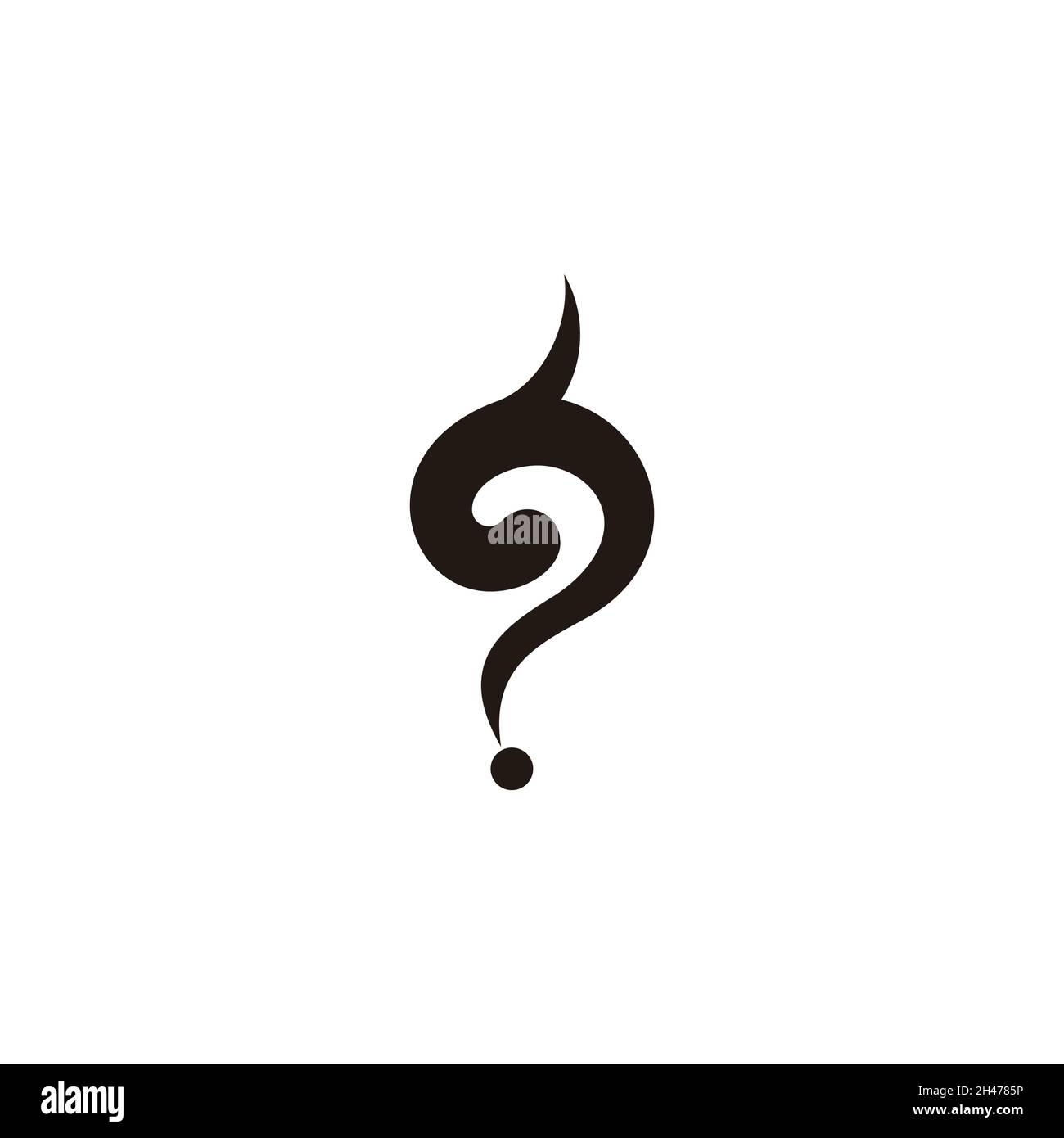 ask question symbol spiral curves loop logo vector Stock Vector Image ...