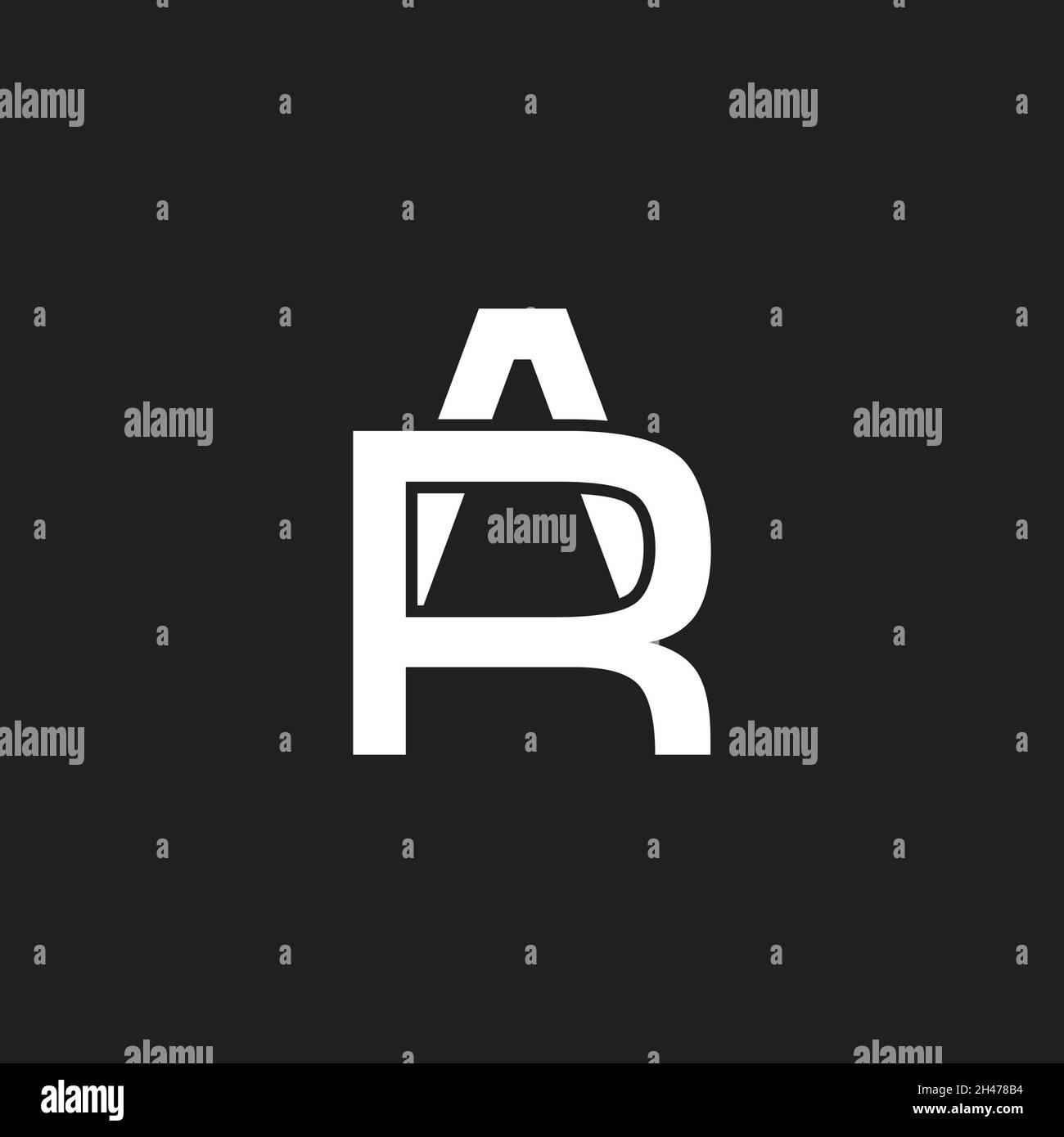 letter ar simple linked font logo vector Stock Vector Image & Art - Alamy