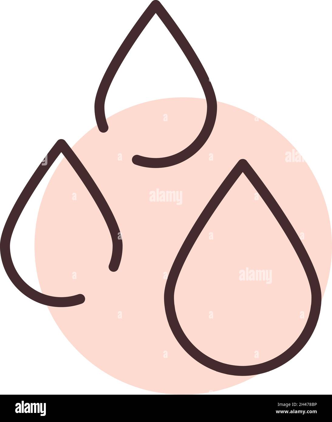 Rain drops, illustration, vector, on a white background Stock Vector ...