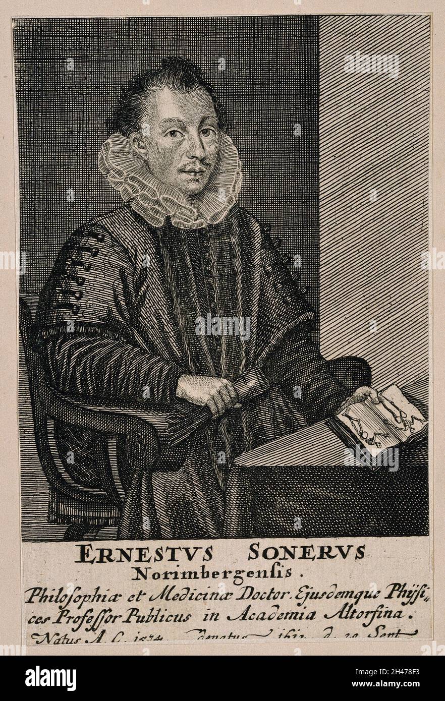 Ernst Soner. Line engraving by W. P. Kilian, 1728 Stock Photo - Alamy