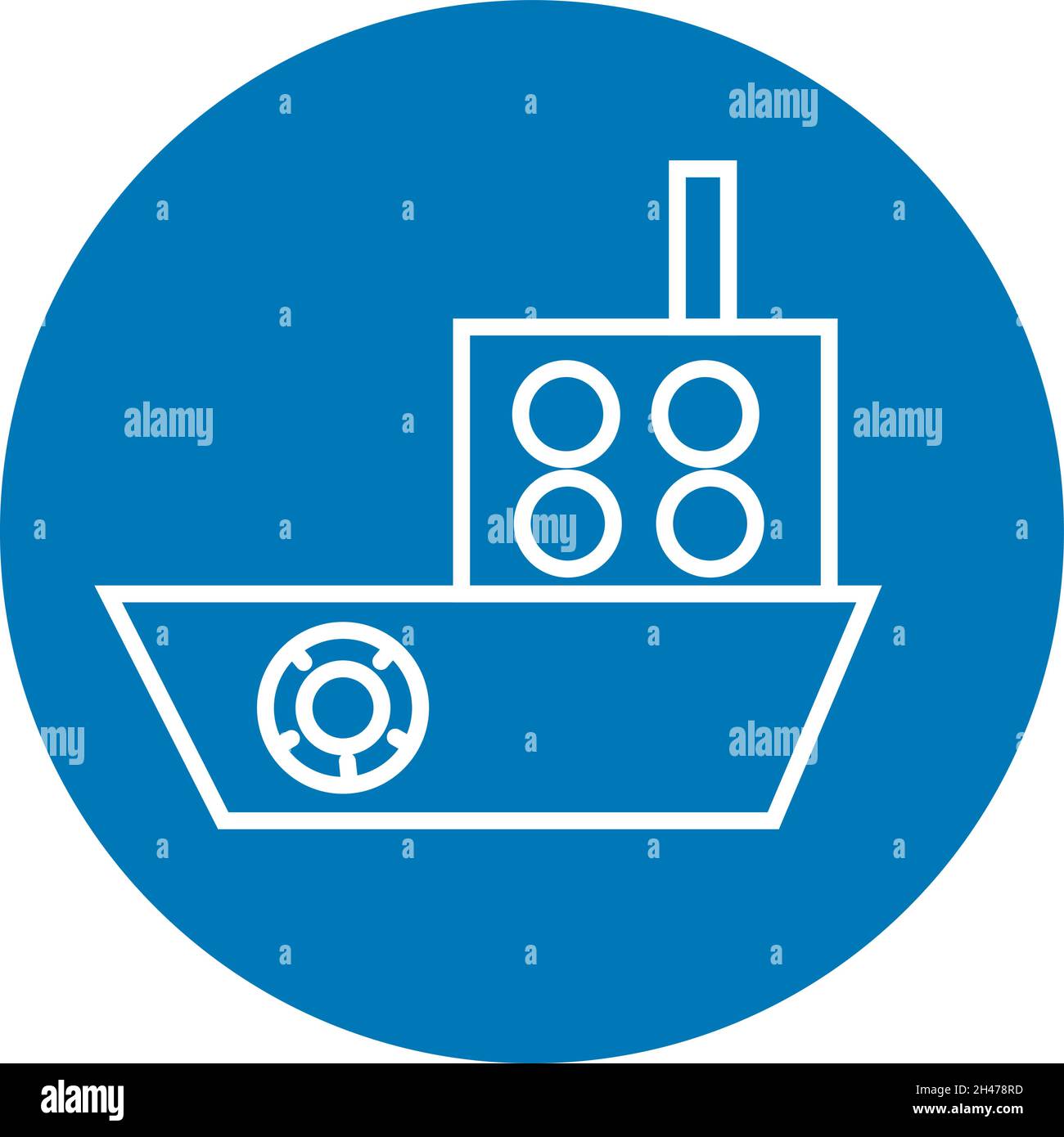 Transportation boat, illustration, vector, on a white background Stock ...