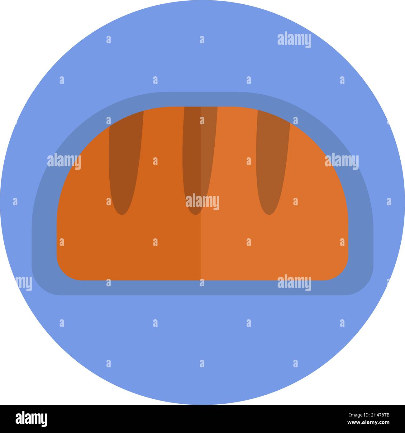 Loaf of bread, illustration, vector, on a white background Stock Vector ...