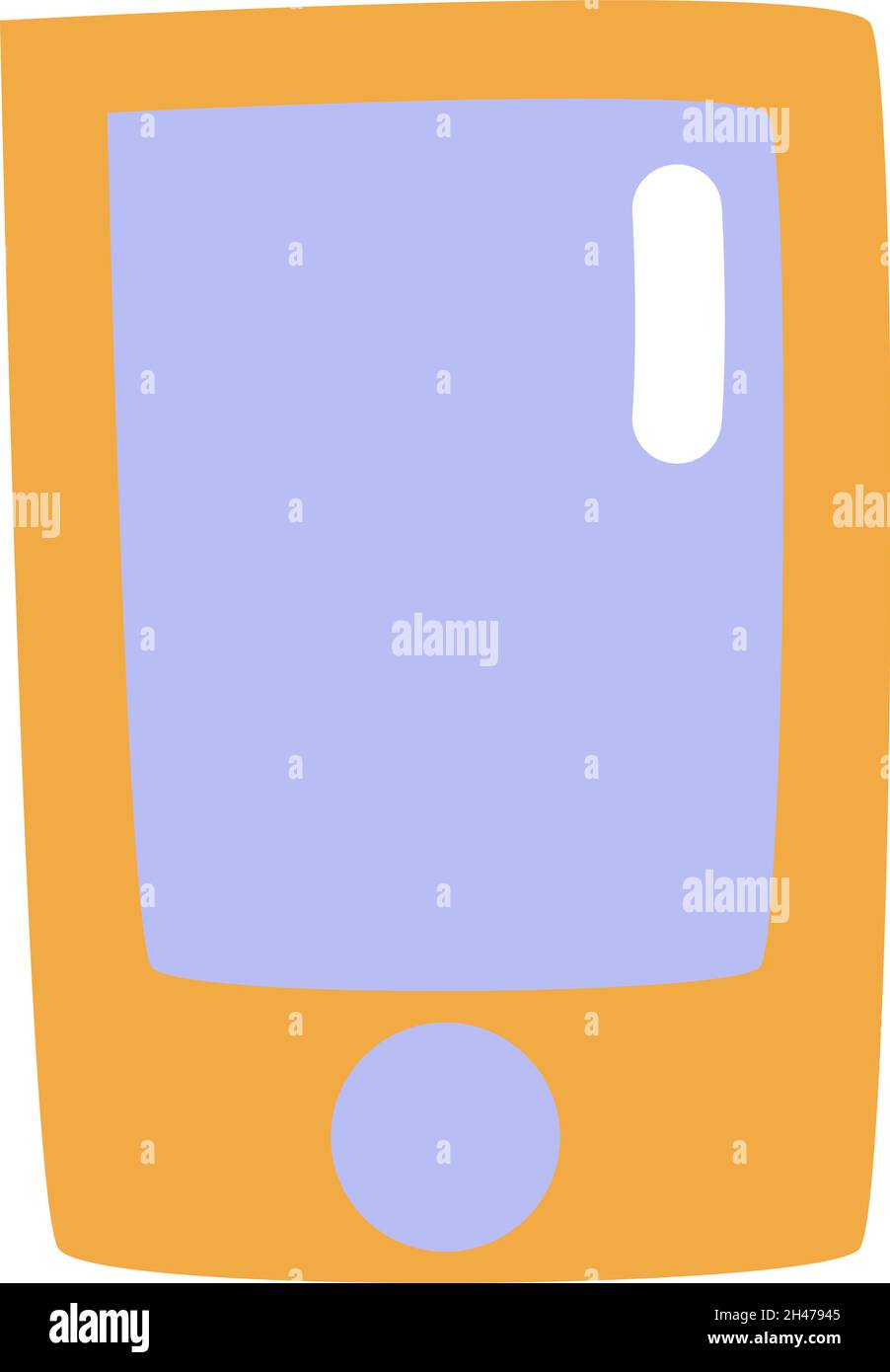 Yellow work phone, illustration, vector, on a white background Stock ...