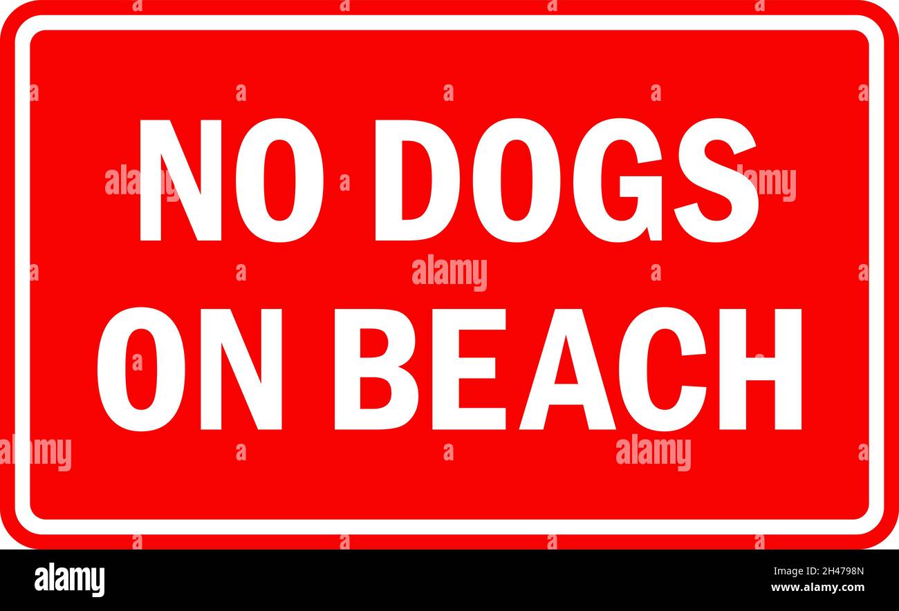 Dogs on beach sign Stock Vector Images - Alamy