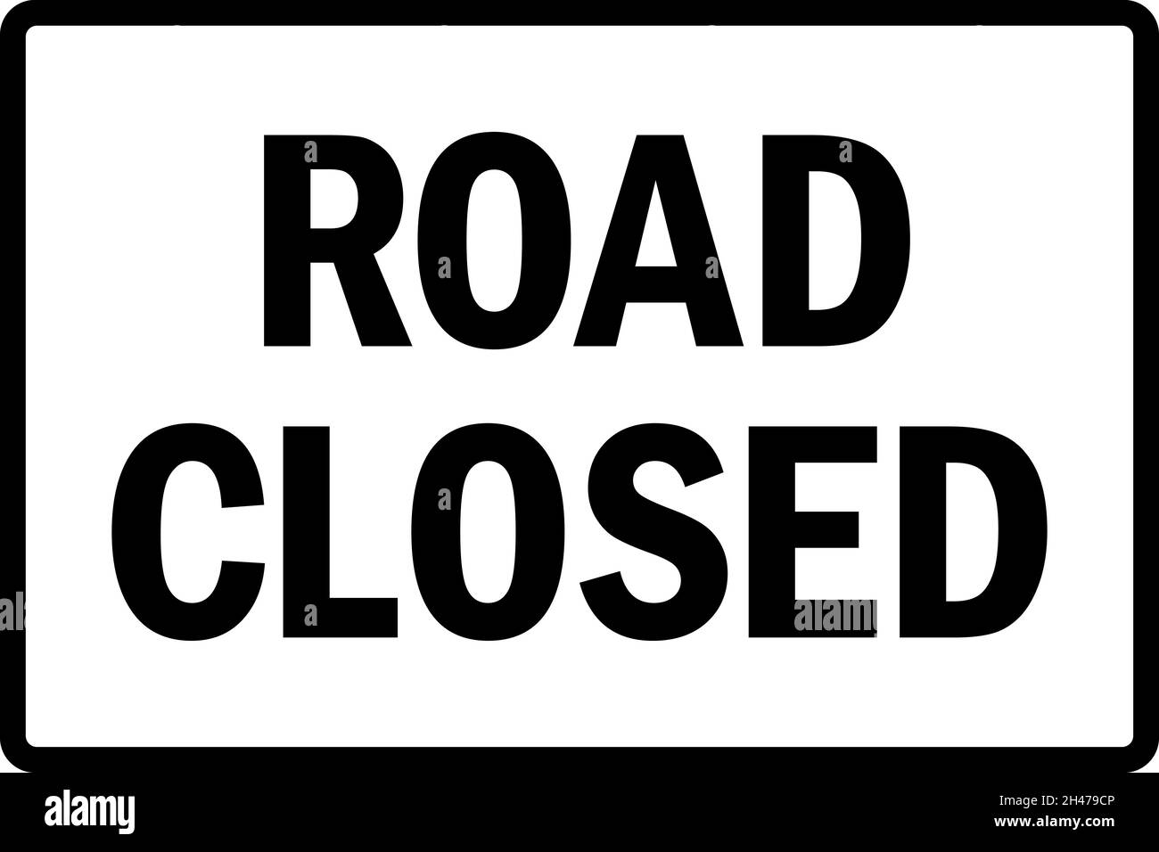 Temporary traffic closure Black and White Stock Photos & Images - Alamy