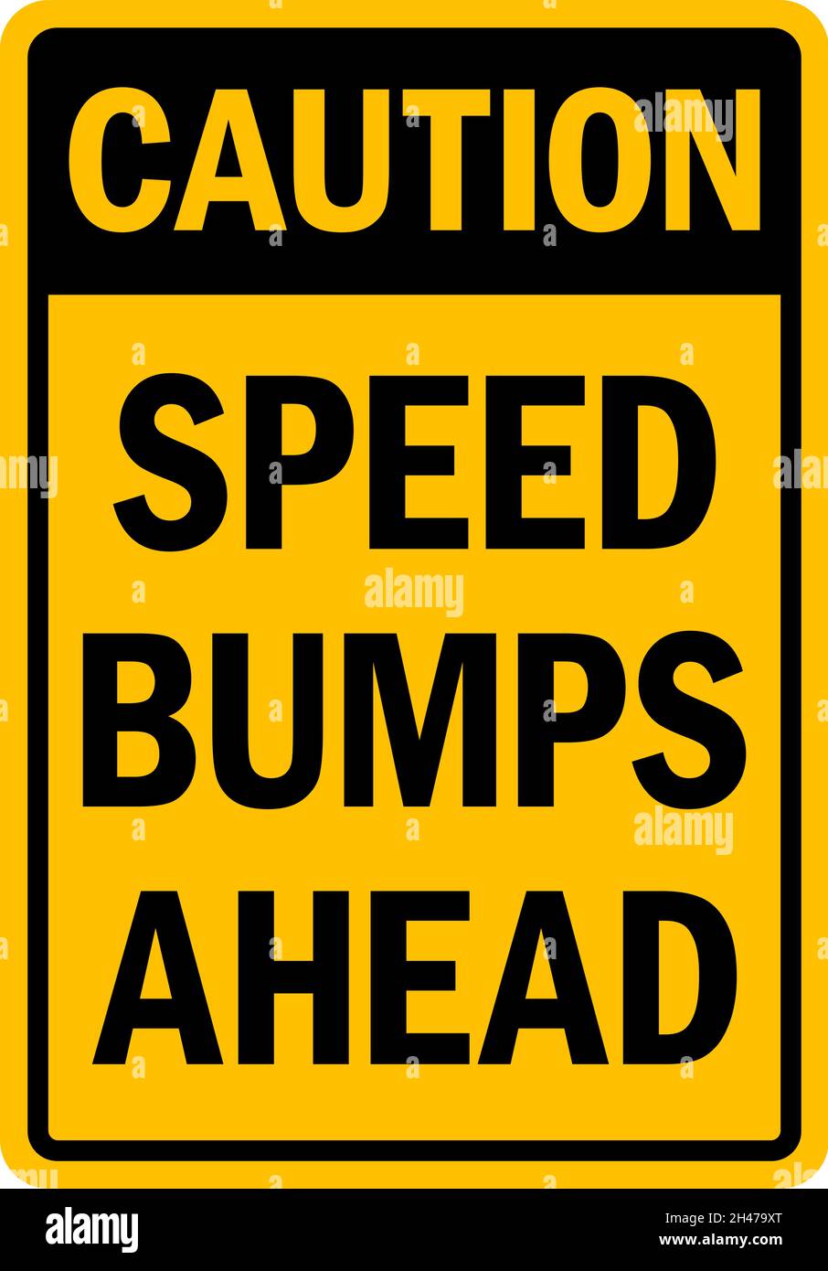 Caution speed bumps ahead sign. Traffic signs and symbols Stock Vector ...
