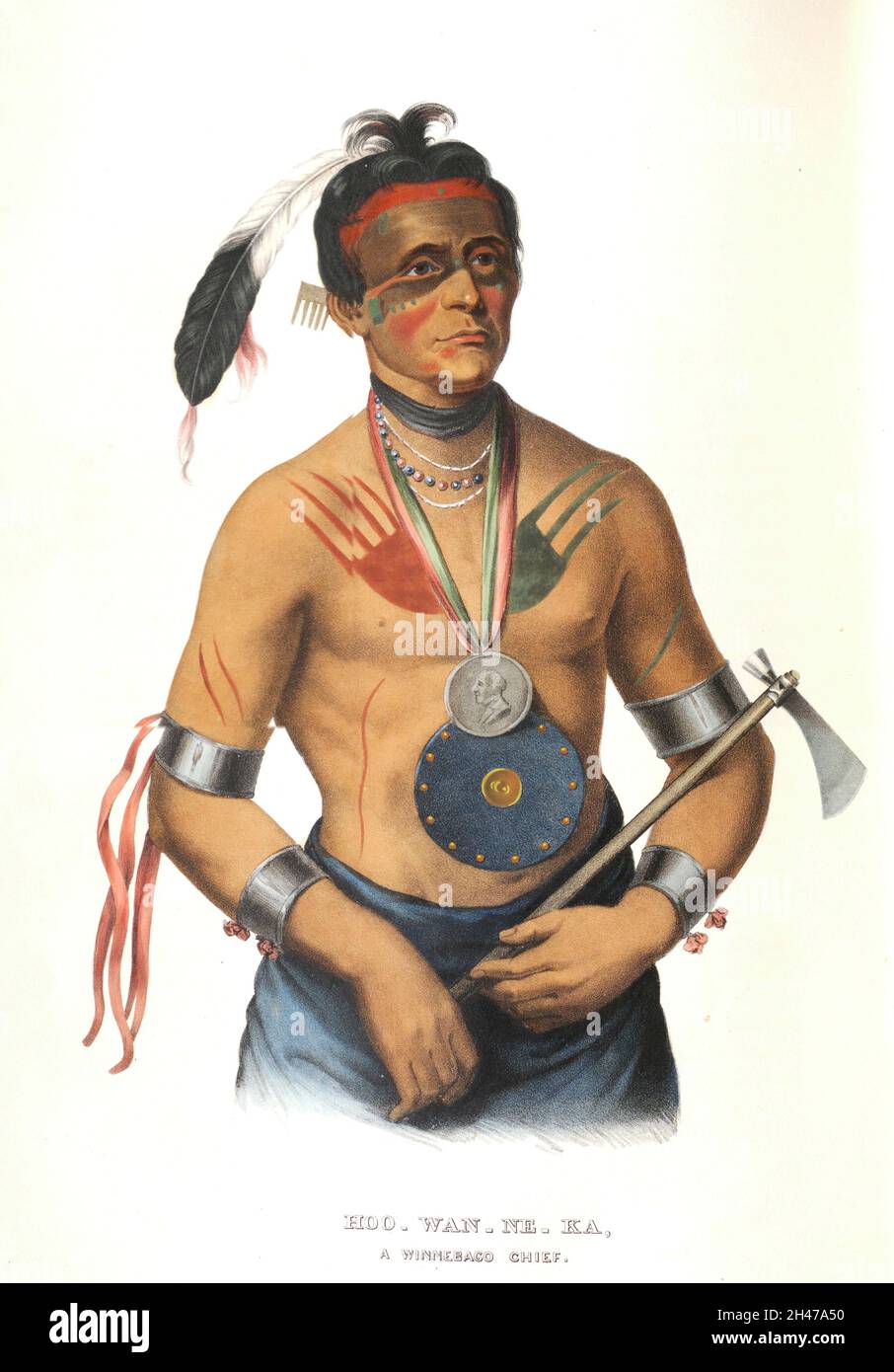 HOOWANNEKA, the Little Elk, was a chief of the Winnebago nation, who ...