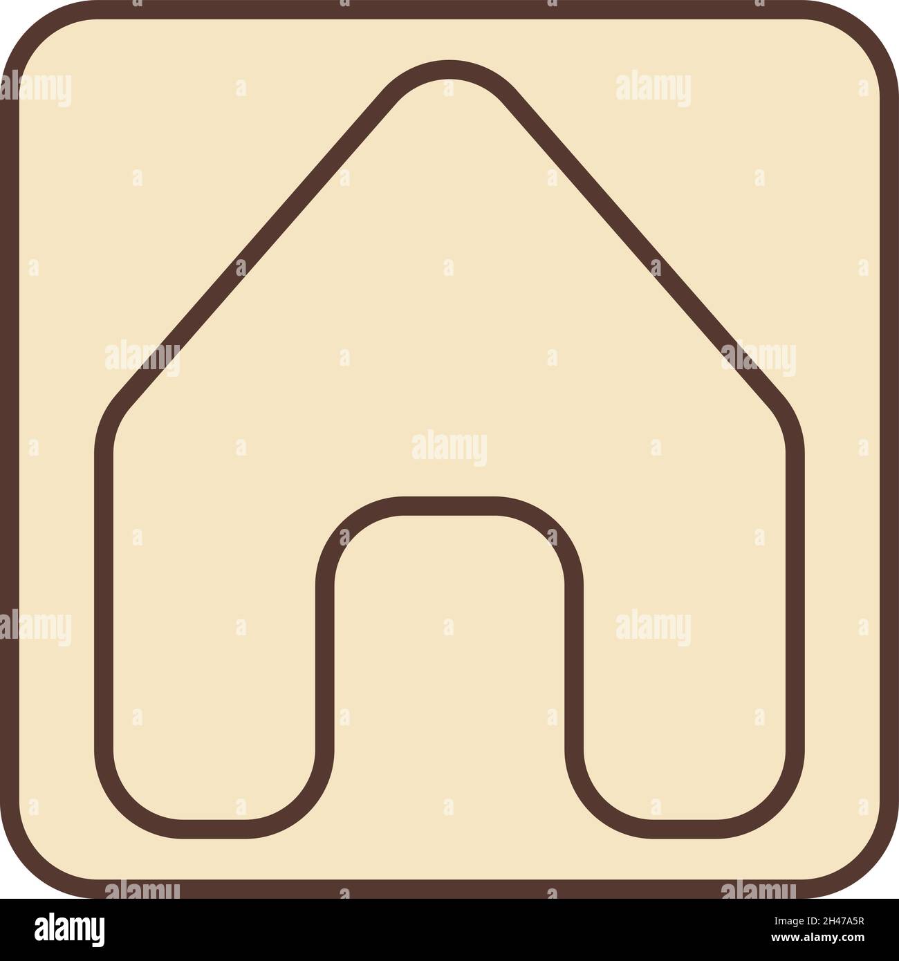 Home button, illustration, vector, on a white background Stock Vector ...