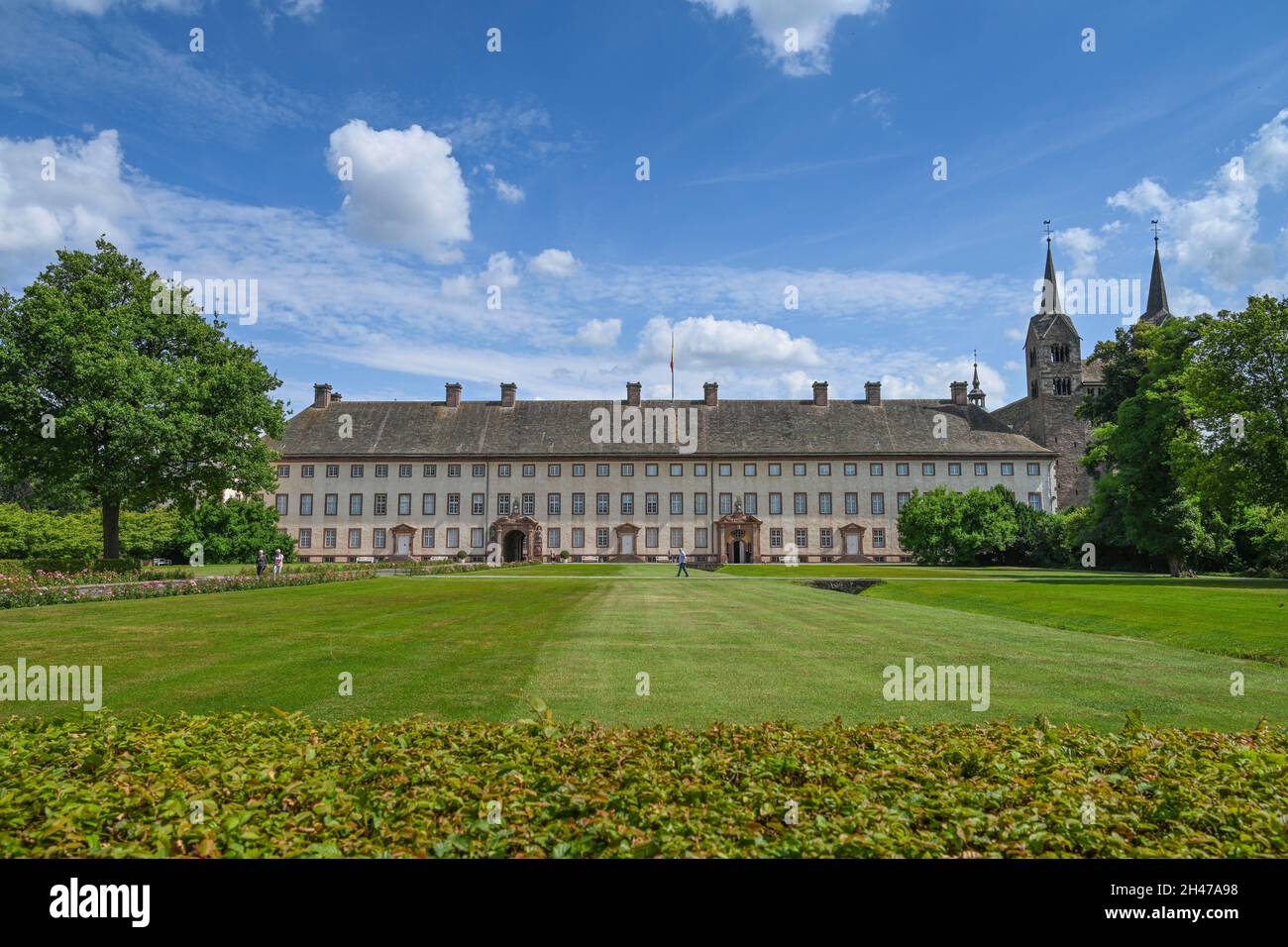 Westflügel, karolingisches Westwerk, Benediktinerabtei Corvey, Höxter ...