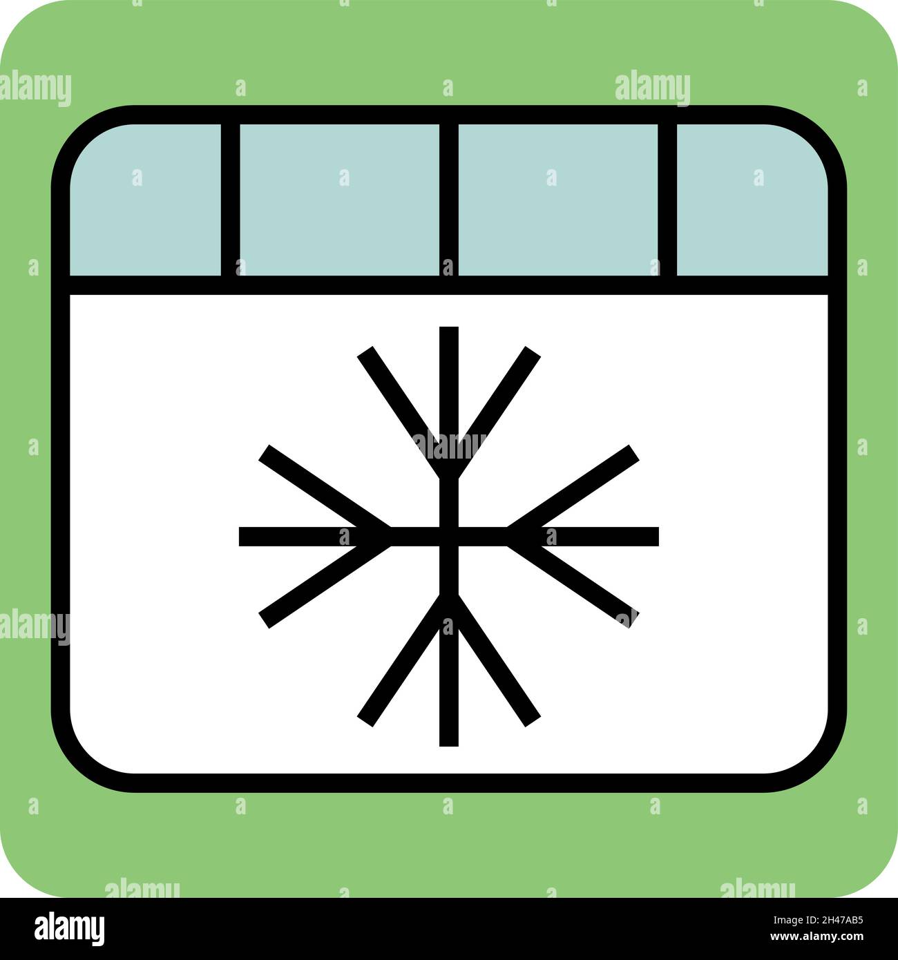 Winter calendar, illustration, vector, on a white background Stock ...