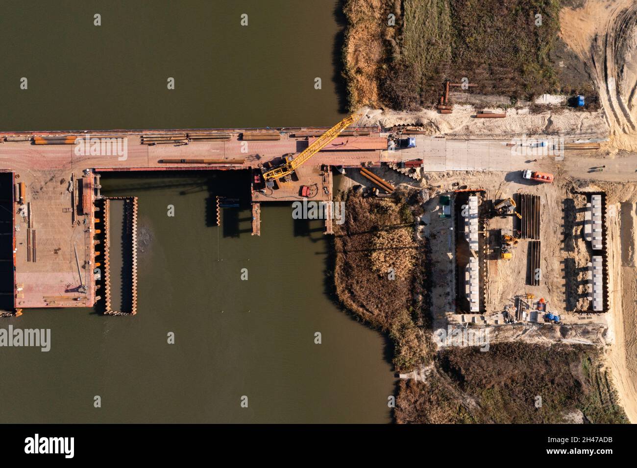 Aerial view of highway construction site Stock Photo - Alamy Aerial view of highway construction site Stock Photo - Alamy