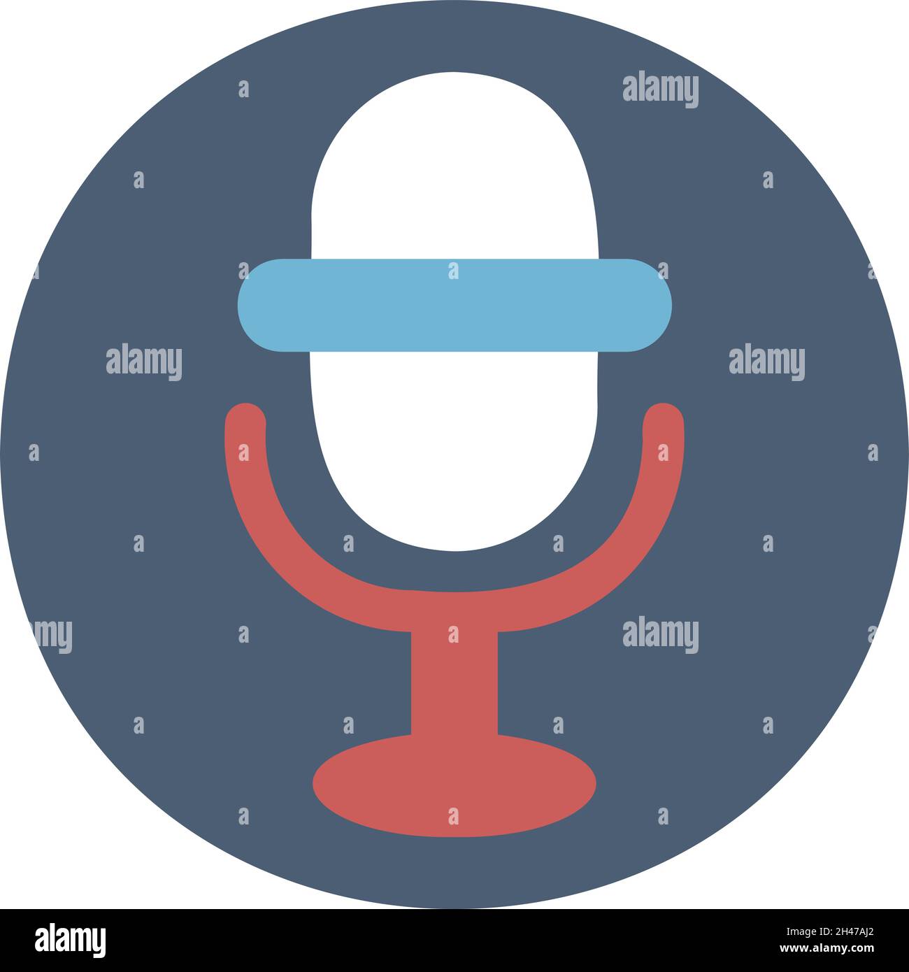 Blogging microphone, illustration, vector, on a white background Stock ...