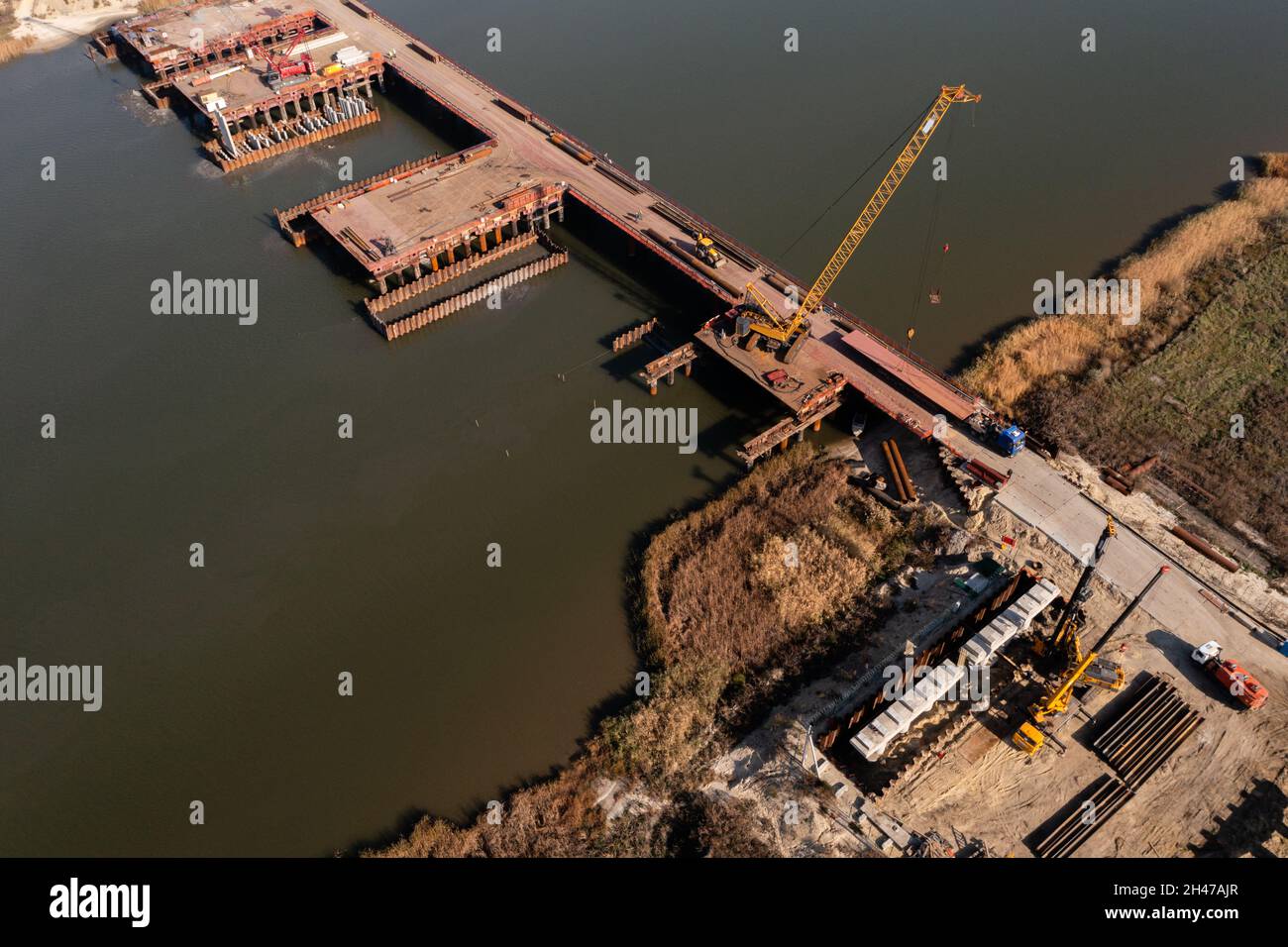 Aerial view of highway construction site Stock Photo - Alamy Aerial view of highway construction site Stock Photo - Alamy