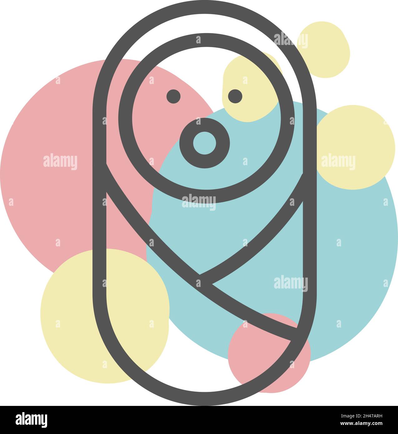 New born Baby, illustration, vector, on a white background Stock Vector ...