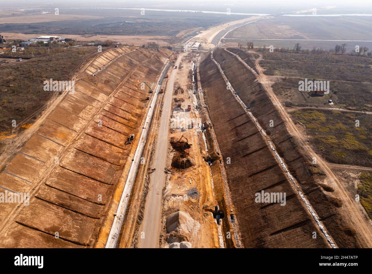 Aerial view of highway construction site Stock Photo - Alamy Aerial view of highway construction site Stock Photo - Alamy