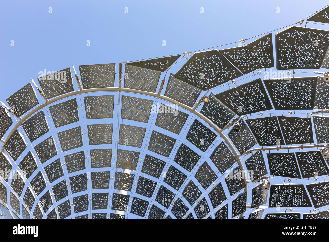 Dubai, UAE, 17.10.2021. Artificial tree tower constructions at Expo ...