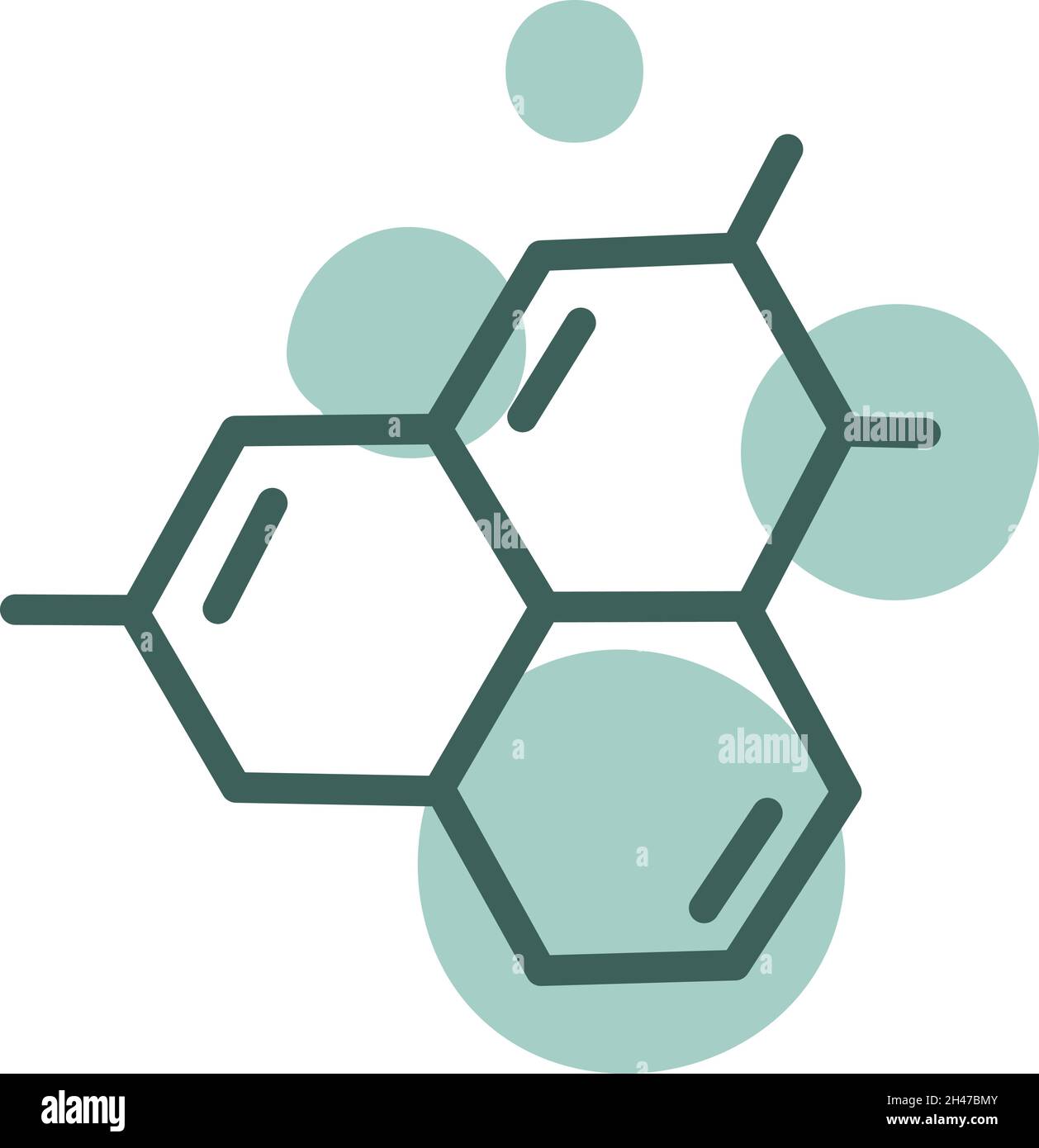 Chemical bond, illustration, vector, on a white background Stock Vector ...