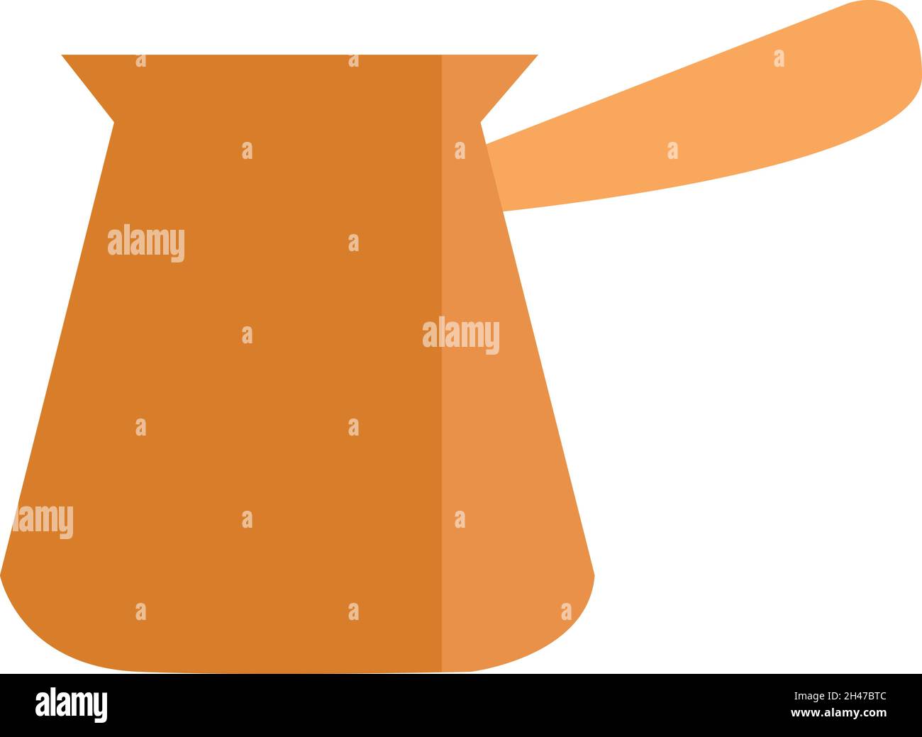 Orange cezve, illustration, vector, on a white background Stock Vector ...
