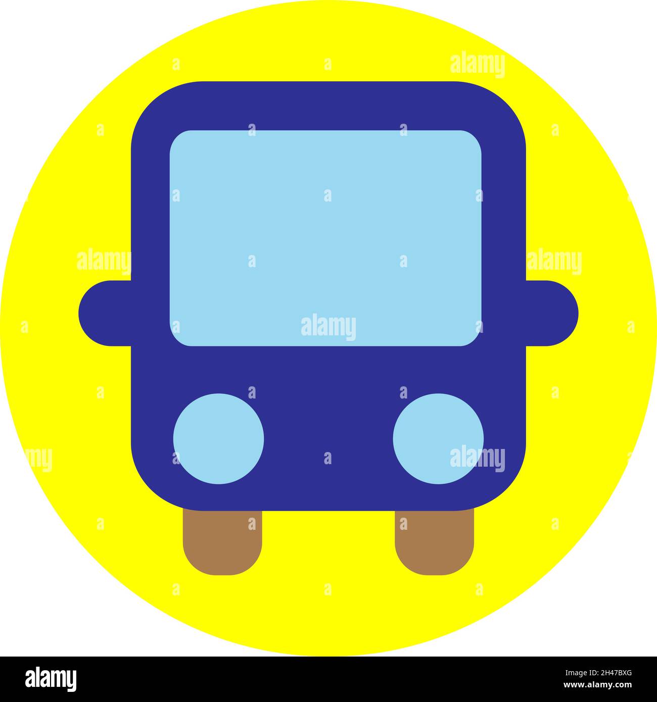Blue bus, illustration, vector, on a white background Stock Vector ...