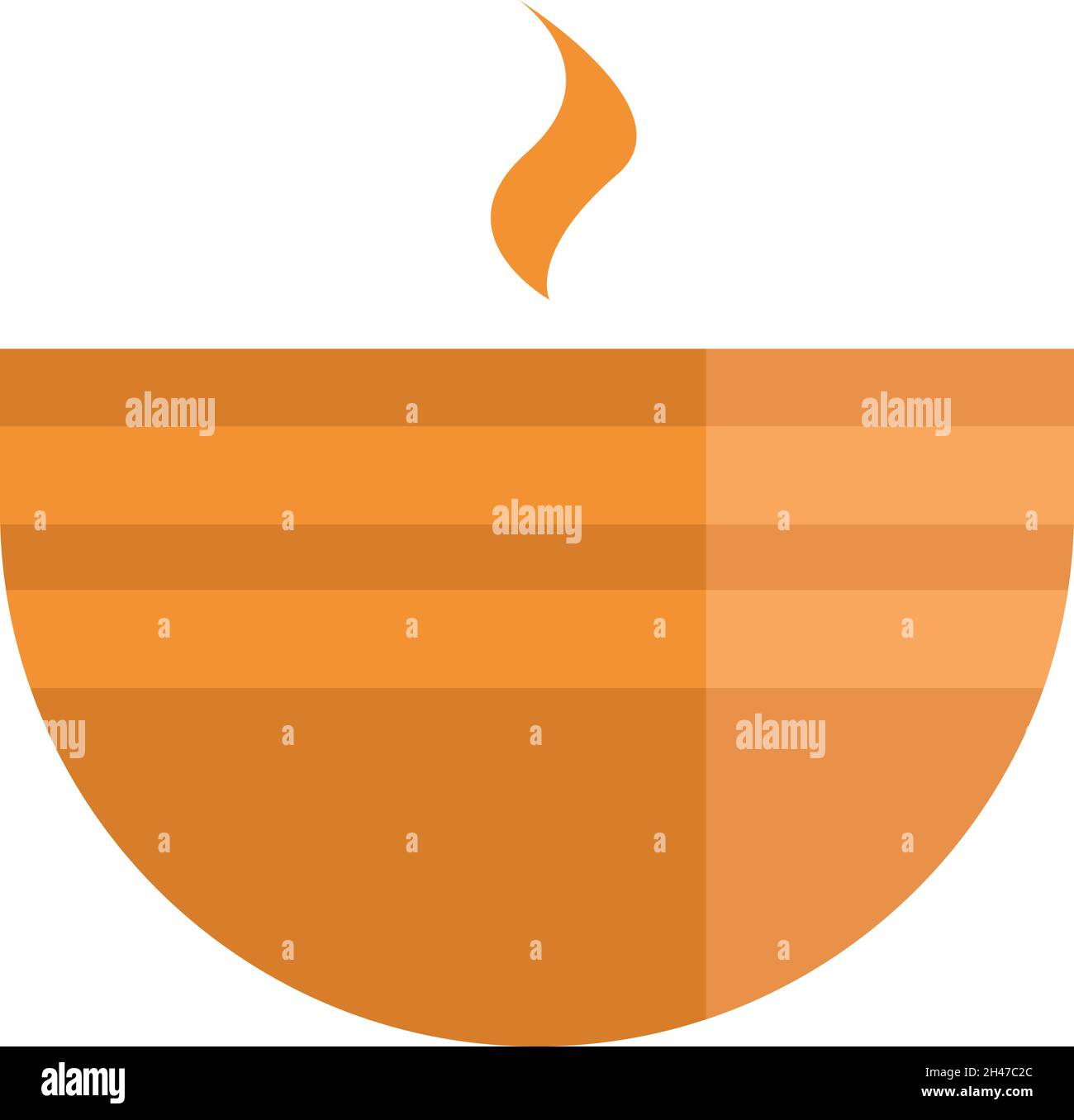 Orange soup, illustration, vector, on a white background Stock Vector ...