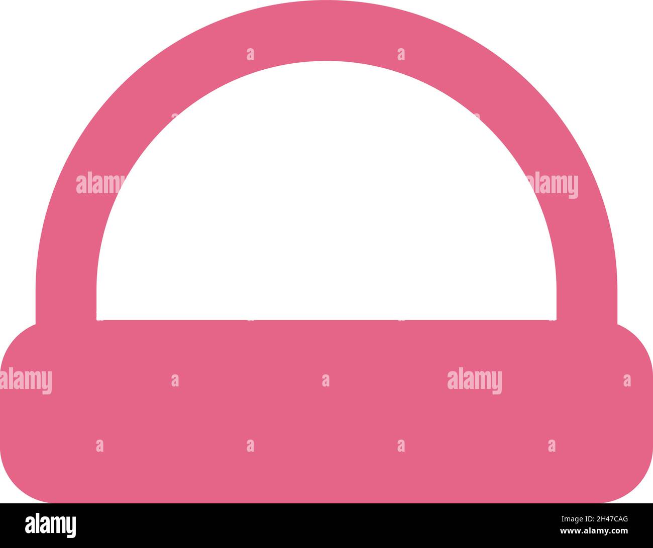 Pink winter hat, illustration, vector, on a white background Stock ...