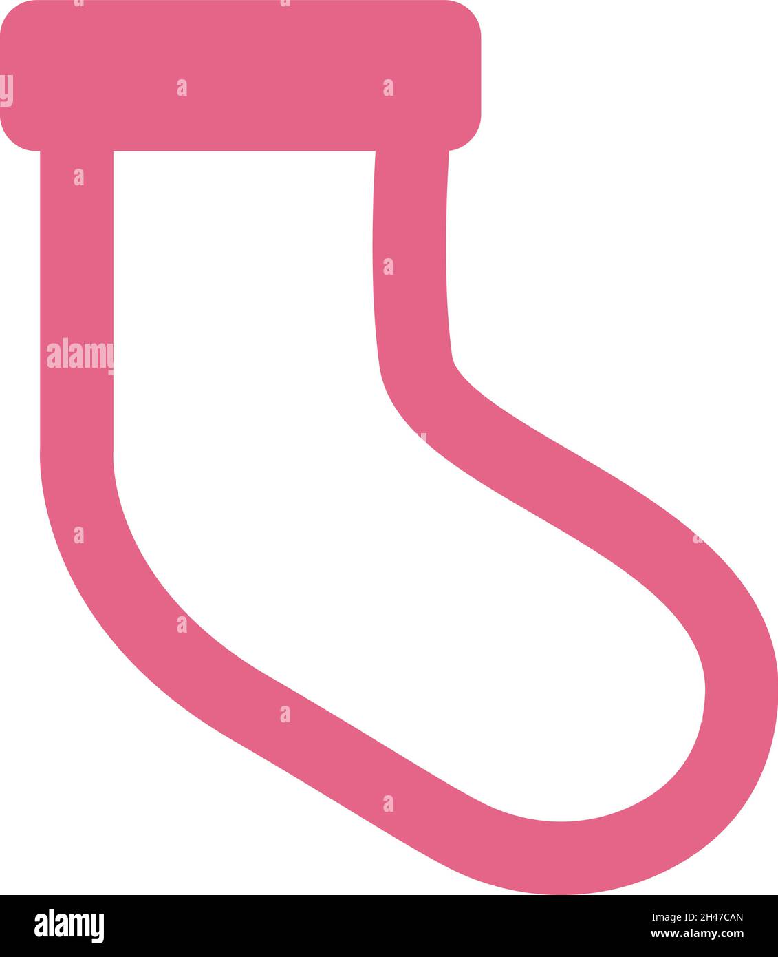 Pink sock, illustration, vector, on a white background Stock Vector ...