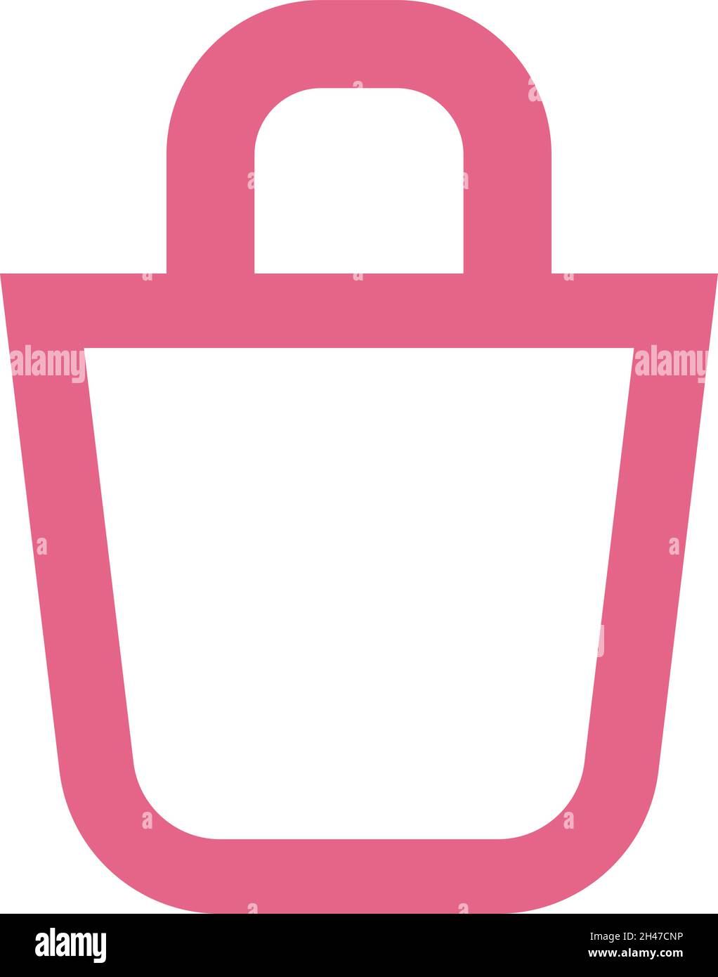 Pink bag, illustration, vector, on a white background Stock Vector ...