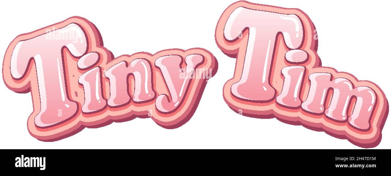 Tiny Tim logo text design illustration Stock Vector Image & Art - Alamy