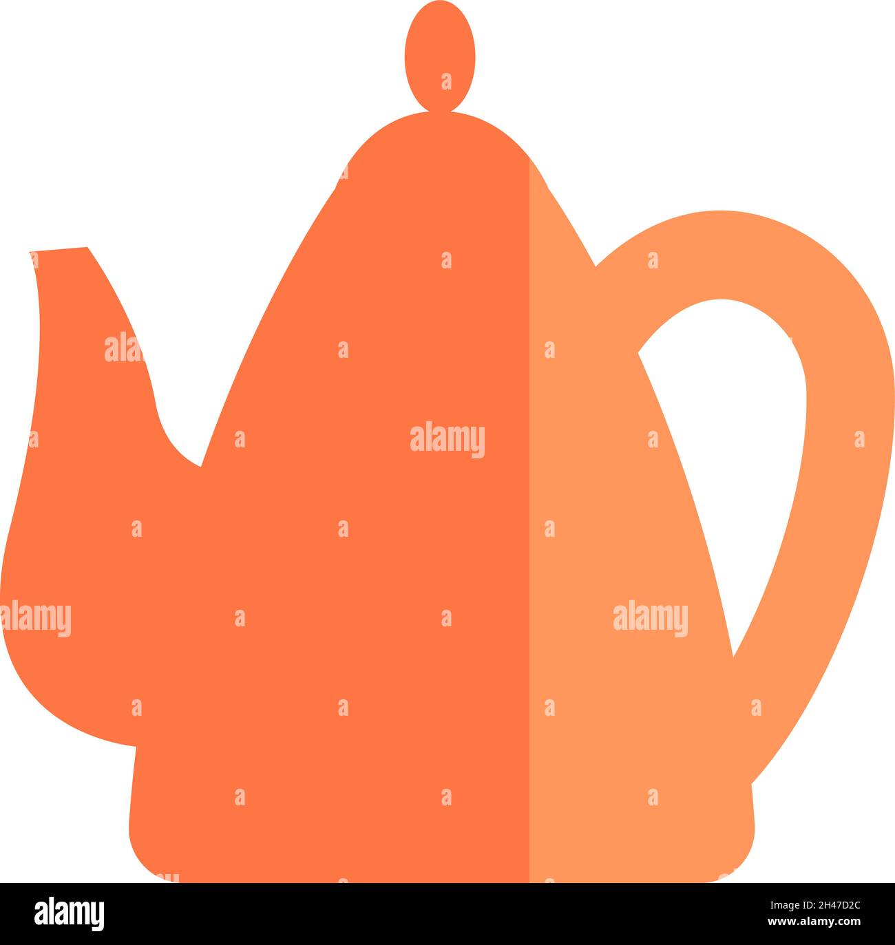 Coffee kettle, illustration, vector, on a white background Stock Vector ...