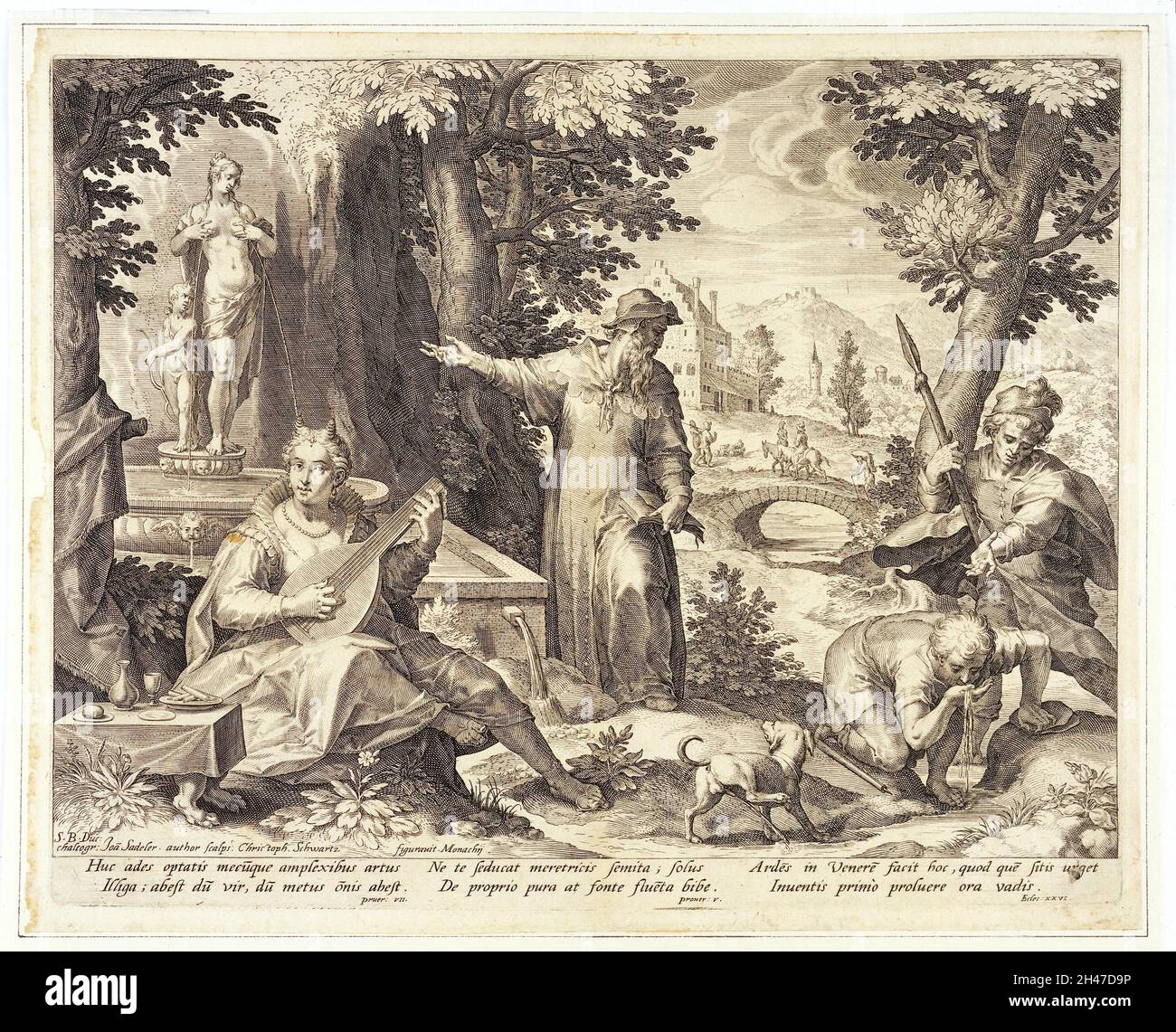 Hieronymus Fracastorius (Girolamo Fracastoro) shows the shepherd ...