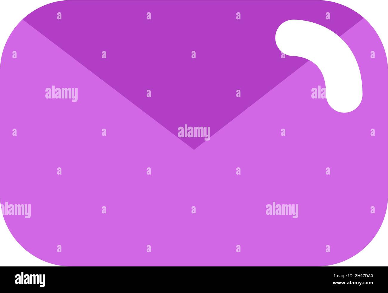 Purple notification, illustration, vector, on a white background Stock ...