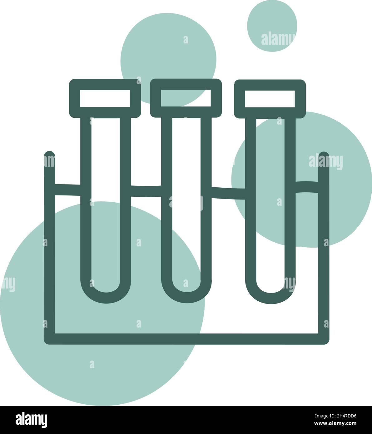 Three Chemistry containers, illustration, vector, on a white background ...