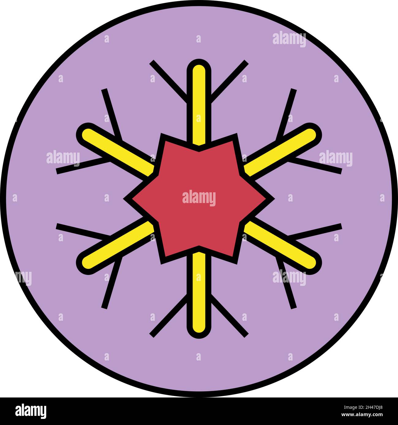 Small snowflake, illustration, vector, on a white background Stock ...